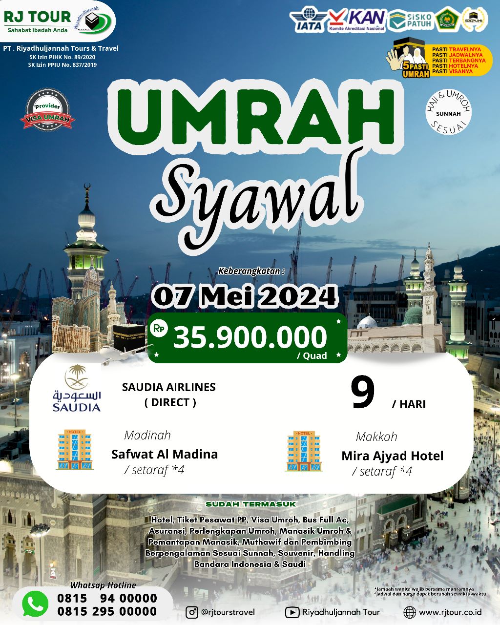 Riyadhuljannah Tours & Travel | Sahabat Ibadah Anda