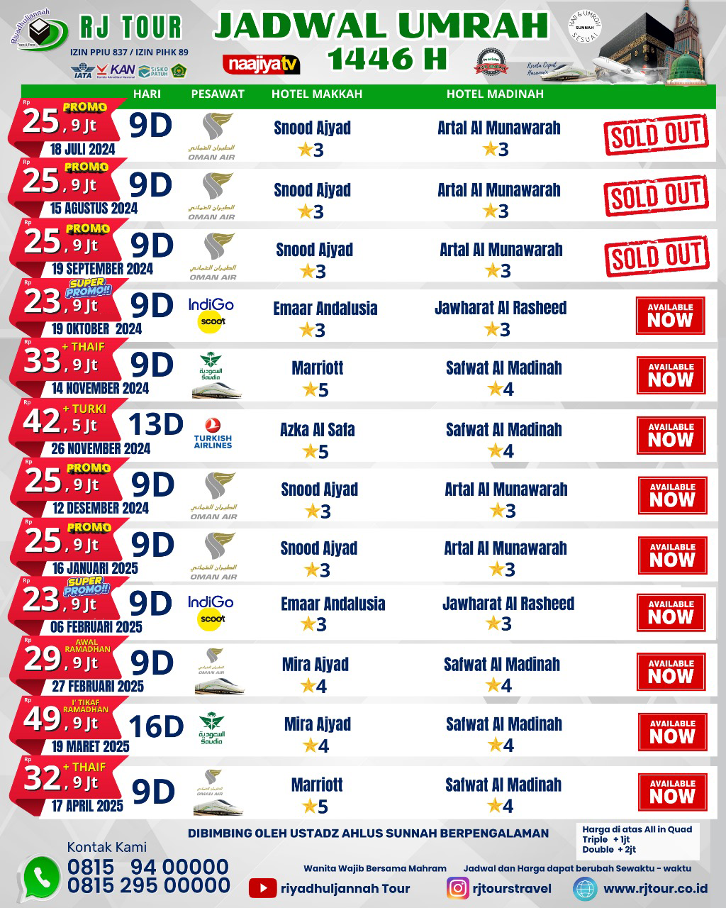 Riyadhuljannah Tours & Travel | Sahabat Ibadah Anda